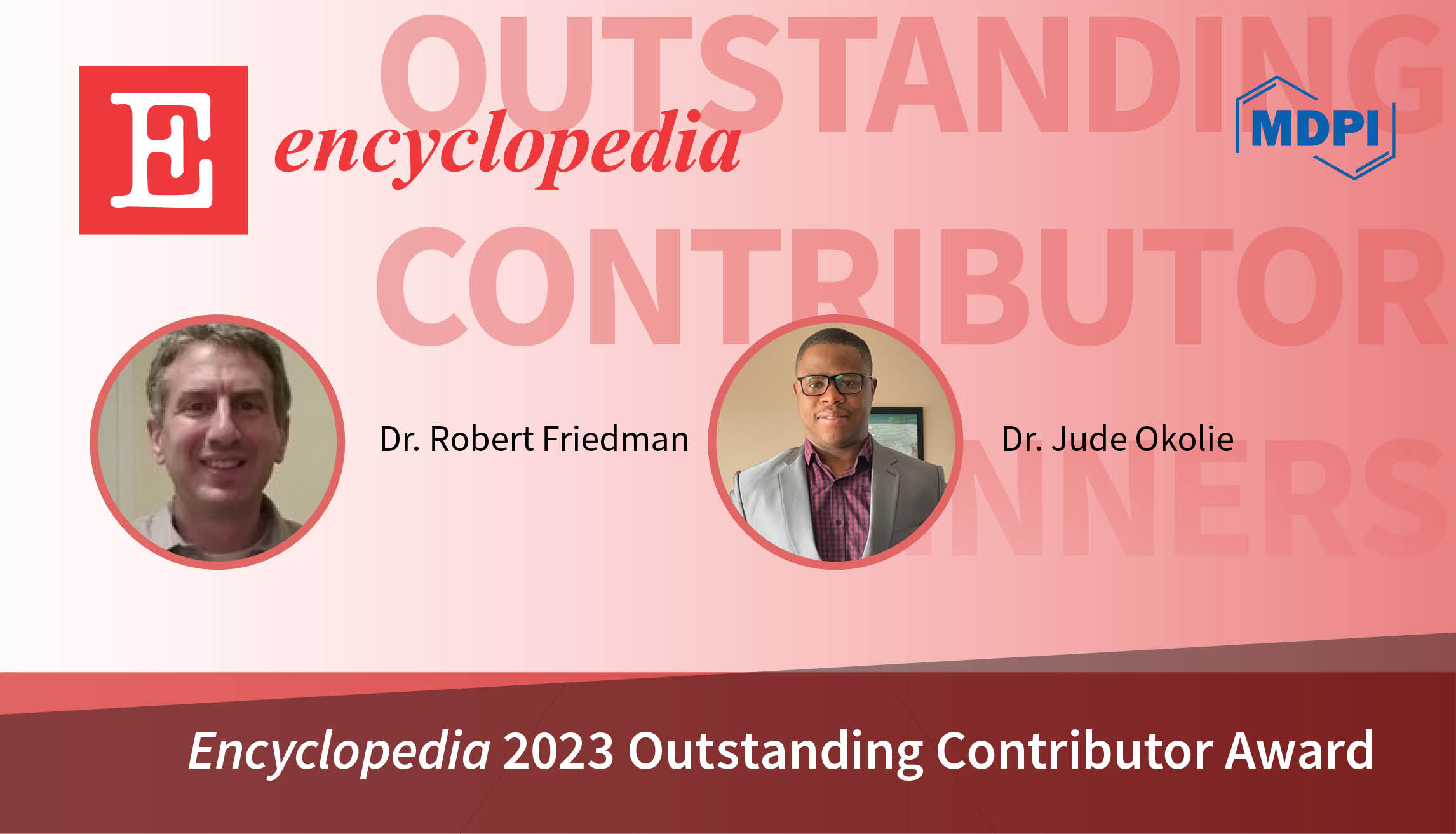 Encyclopedia 2023 Outstanding Contributor Award—Winners Announced | MDPI