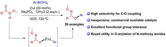 Selective C-O Coupling Reaction of N-Methoxy Arylamides and Arylboronic ...