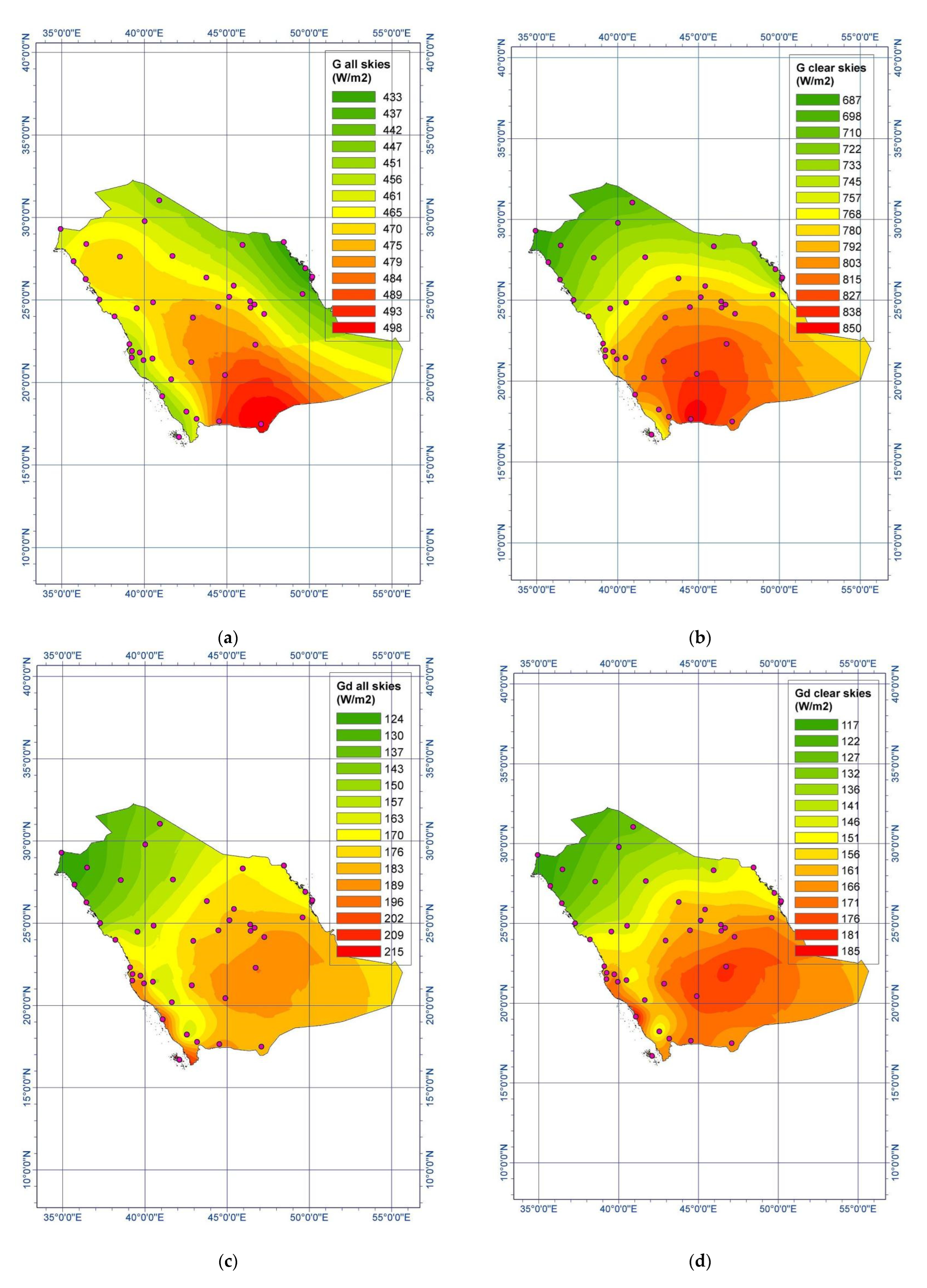The Solar Radiation Climate of Saudi Arabia | MDPI