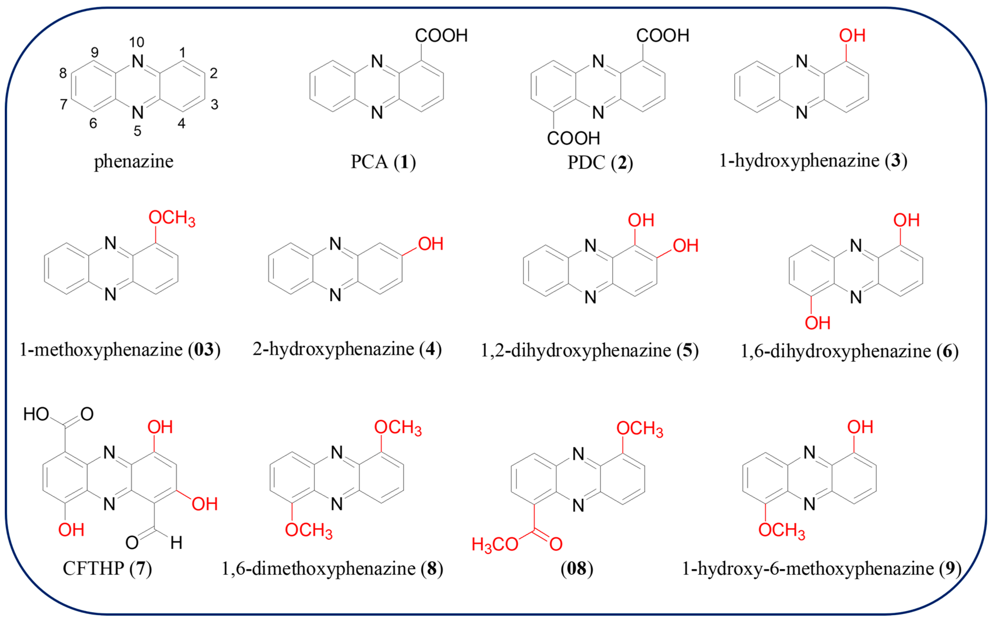 Recent Advances in Phenazine Natural Products: Chemical Structures and ...
