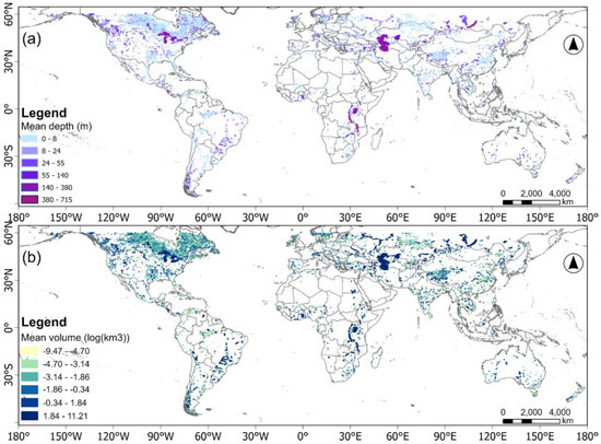 Estimations of Dynamic Water Depth and Volume of Global Lakes Using ...