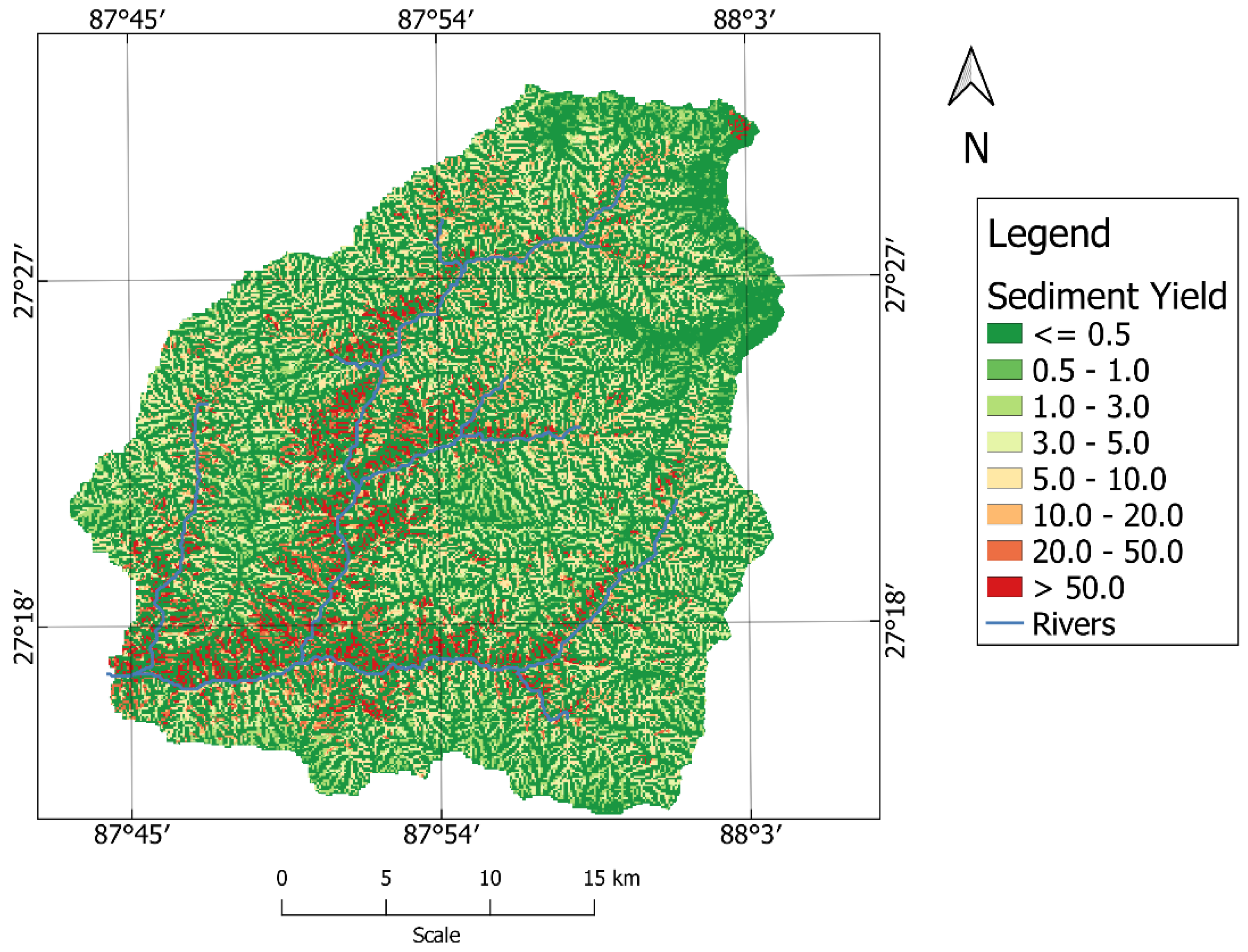 Spatial Sediment Erosion and Yield Using RUSLE Coupled with Distributed ...